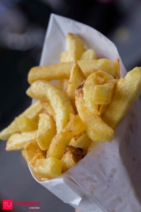 Eat Belgian fries in Brussels