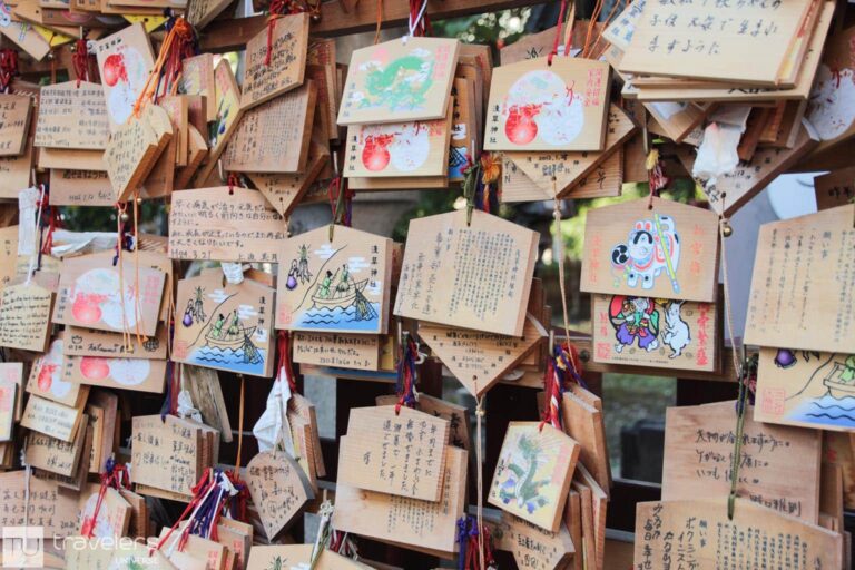 Ema tablets at a Shinto shrine