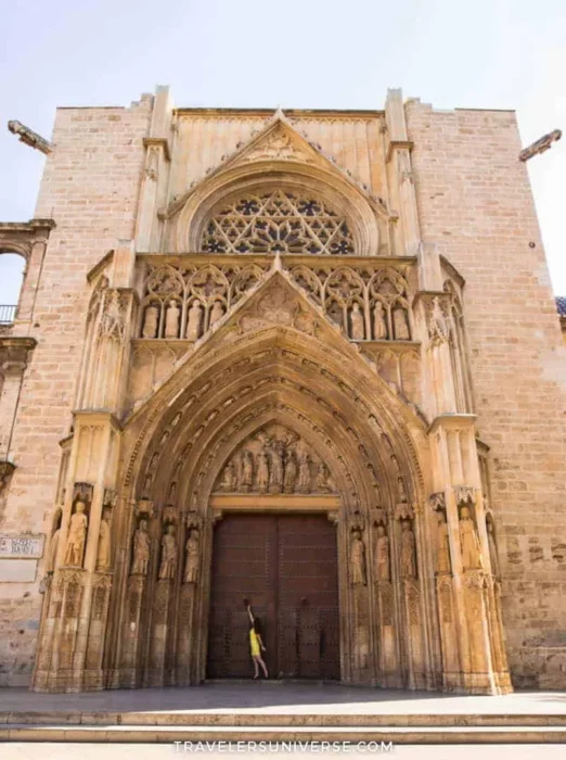 The gothic Apostles' Door of the Valencia Cathedral 