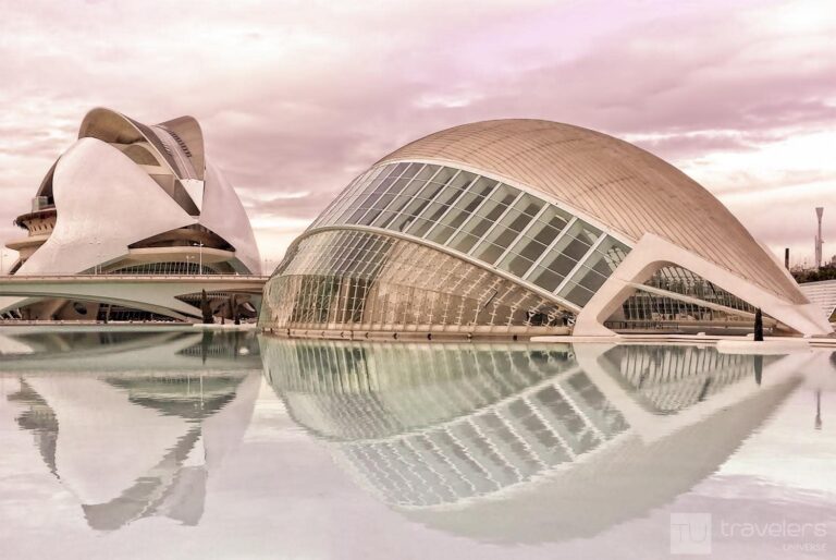 The City of Arts and Sciences, the perfect place where to stay in Valencia if you love futuristic architecture.