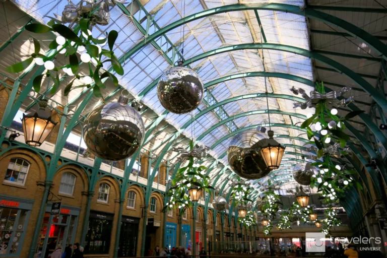 London's Covent Garden Apple Market all decked out for Chrismas