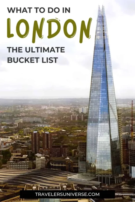 You can never run out of things to do in London. Check out this ultimate London bucket list for inspiration. #London #thingstodoinLondon