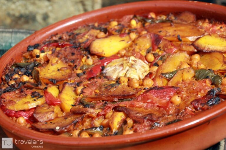 Oven baked rice typical of the Valencia region