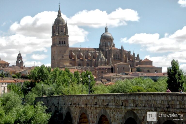 View of Salamanca's Old Cathedral from the Roman bridge
