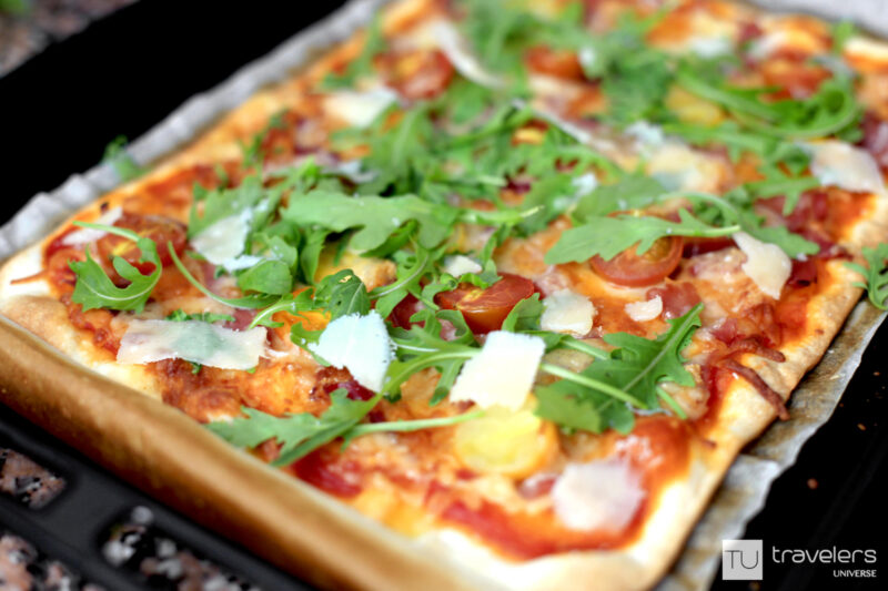 A rectangular pizza – according to one of the most interesting facts about pizza, this might have been the original pizza shape