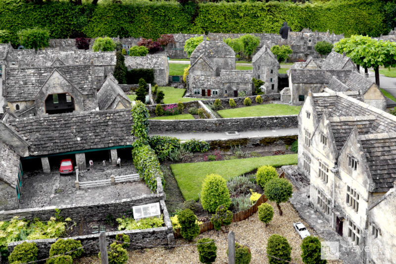 A birts eye view of the Model Village in Bourton on the Water