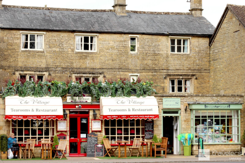 The entrance to The Village tearooms in Bourton on the Water