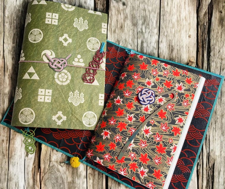 Japanese Paper Notebook and Mizuhiki Belt Bookmark Workshop - High-Quality Materials and Safety