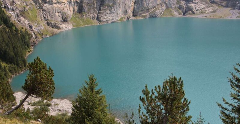 Interlaken: Private Hiking Tour Oeschinen Lake & Blue Lake - Hiking at Oeschinen Lake