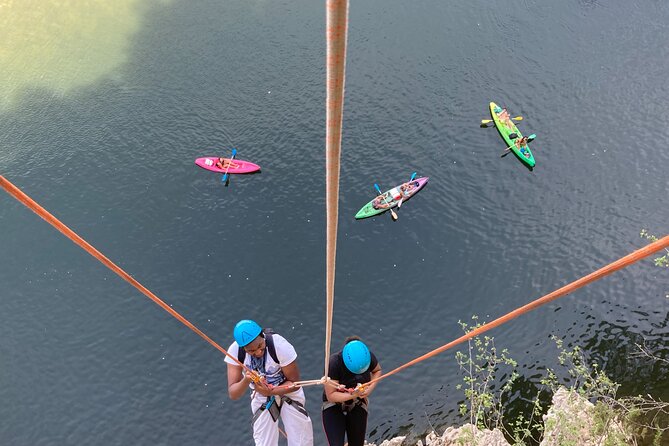 Mini Adventure Raid of Pont Darc: Canoeing, Climbing and via Corda - Canoeing the Ardèche River
