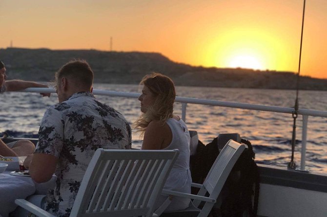 Rhodes Exclusive Sunset Cruise Gourmet Dinner, Drinks Guitar Duet - Unlimited Drinks to Enhance Your Experience