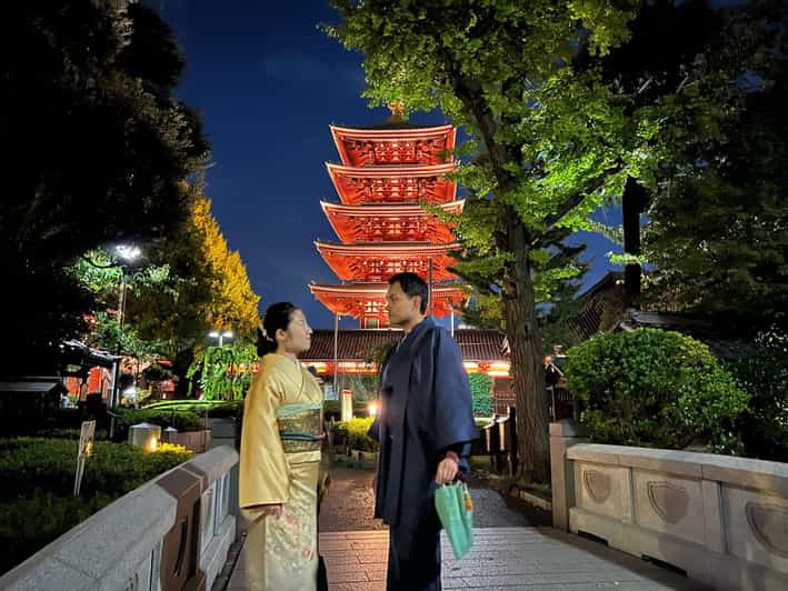 Kimono and Japanese Food at Asakusa Night - Kimono Rental and Dressing