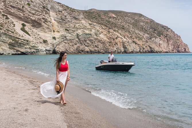 Private ELDORIS Boat Rental in Milos Agia Kiriaki GREECE - Up to 10 Hours of Adventure