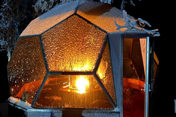 Private Glass Igloo Dinner on the Shore of Frozen Lake - Northern Lights: Natures Spectacular Light Show