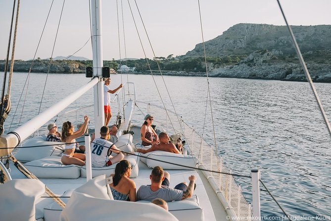 Rhodes Exclusive Sunset Cruise Gourmet Dinner, Drinks Guitar Duet - Comfortable Seating and Relaxation Areas