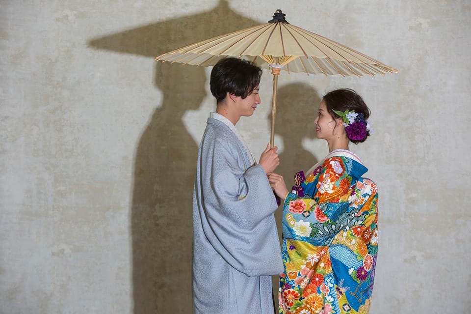 Yamaguchi: Wedding Photo Plan in Traditional Japanese Kimono - Photography Session