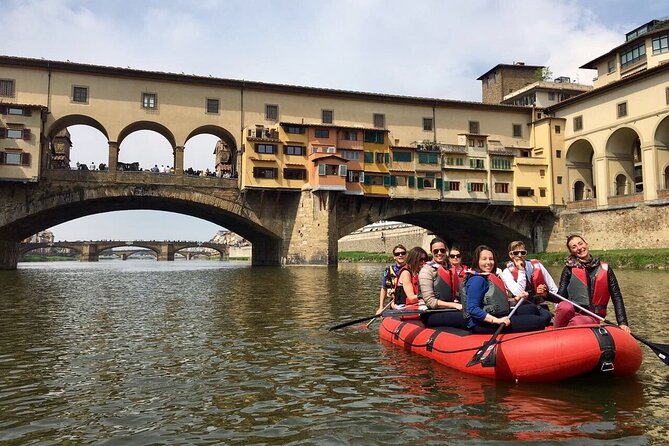 Rafting on the Arno River in Florence Under the Arches of Pontevecchio - Capturing Breathtaking Views of the City