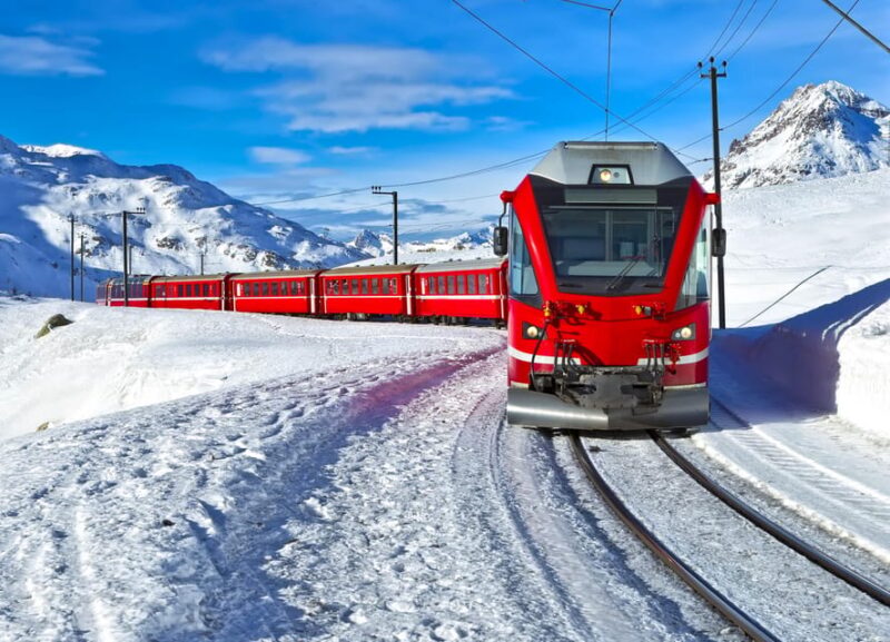 From Milan: Bernina Train, Swiss Alps & St. Moritz Day Trip - Free Time in the Charming Town of St. Moritz