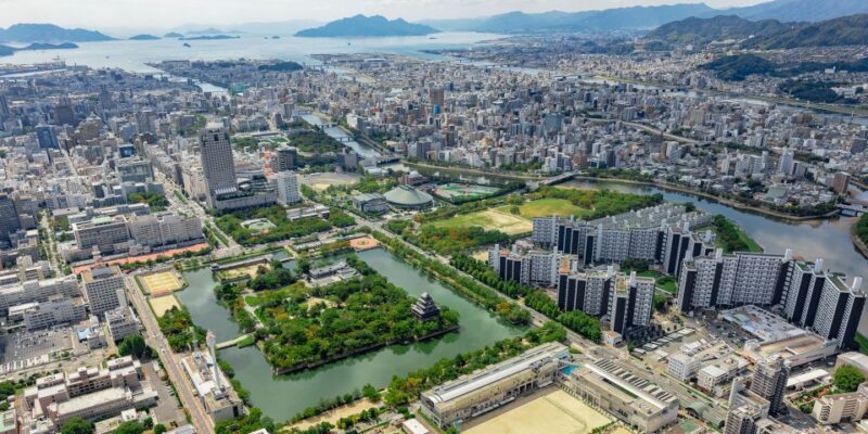 Hiroshima: Helicopter Cruising - Marveling at the Itsukushima Shrine