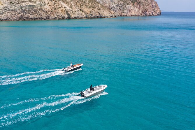 Private ELDORIS Boat Rental in Milos Agia Kiriaki GREECE - Flexibility of Self-Guided Tours