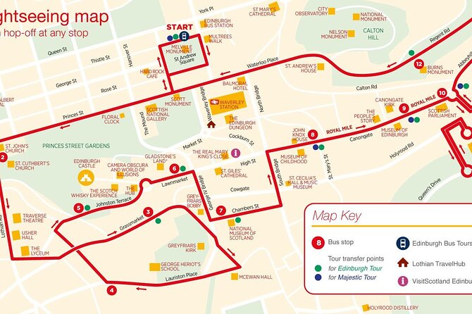City Sightseeing Edinburgh Hop-On Hop-Off Bus Tour - Getting to the Tour