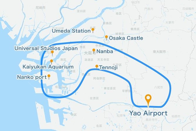 【25 Mins】Osaka Cessna Cruising- Touring the Tsutenkaku and USJ - Private Tour/Activity