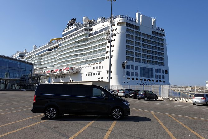 Shared Transfer From Civitavecchia Port to Fco Airport - Air-Conditioned Mercedes Minivan With Free Wi-Fi and Bottled Water