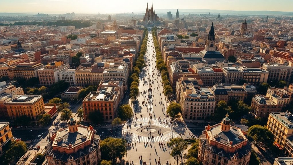 barcelona s distinctive urban layout