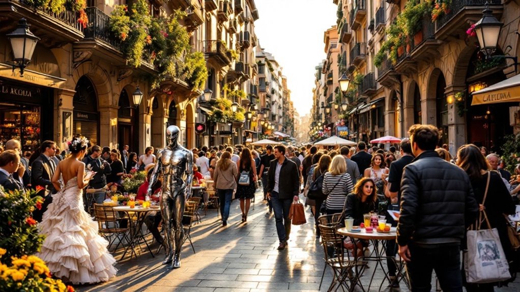 barcelona s lively street experience