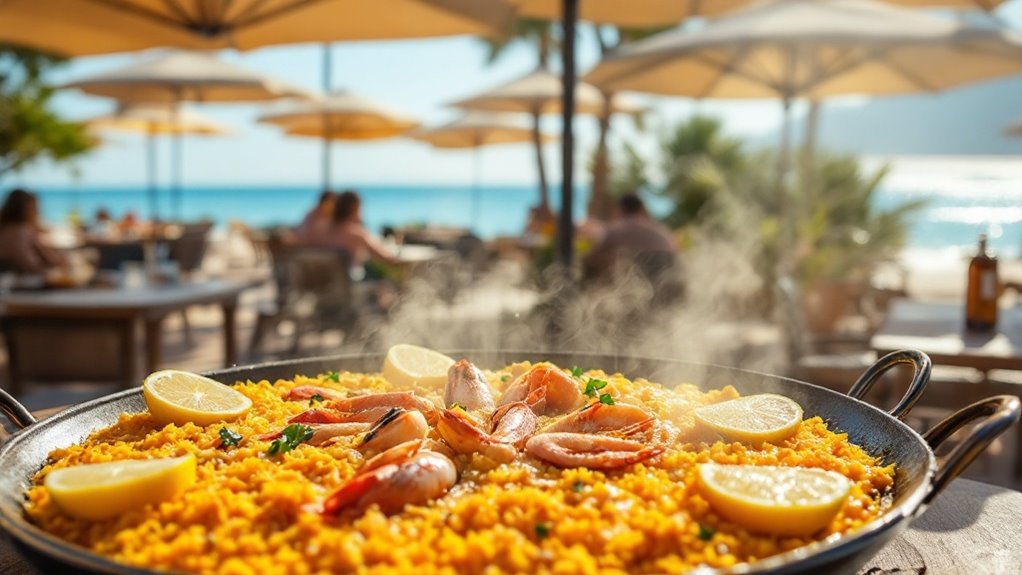 beachfront paella at malvarrosa