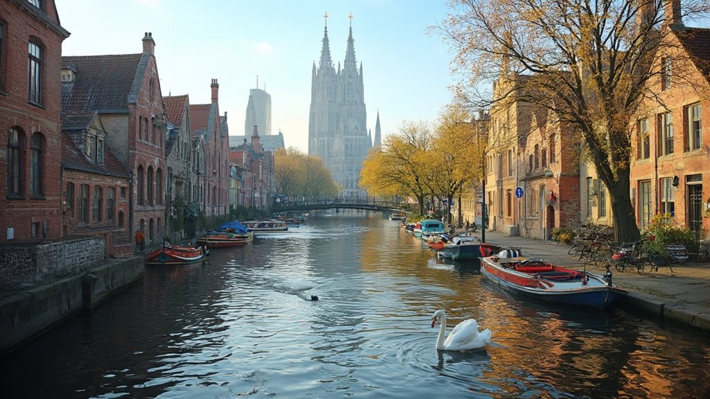beautiful medieval cityscape