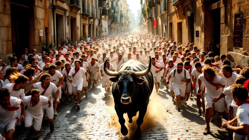 bull run in pamplona