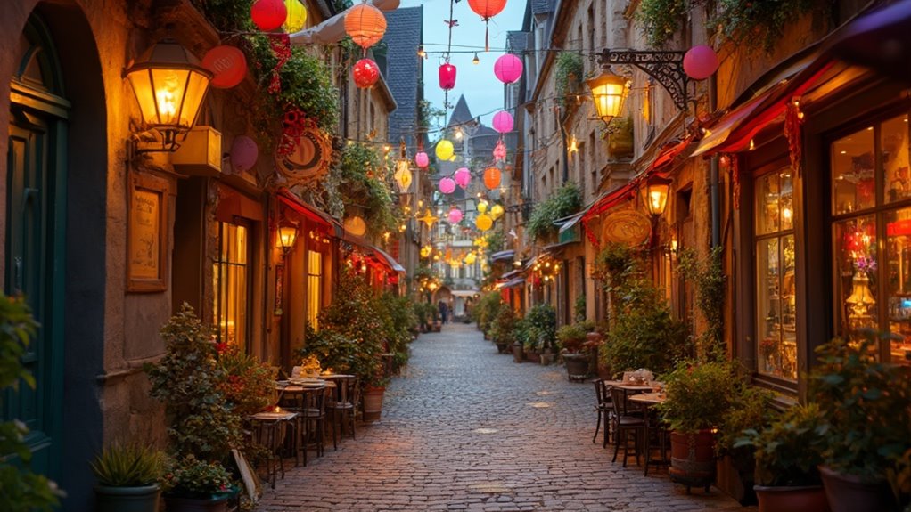 decorated pedestrian street experience