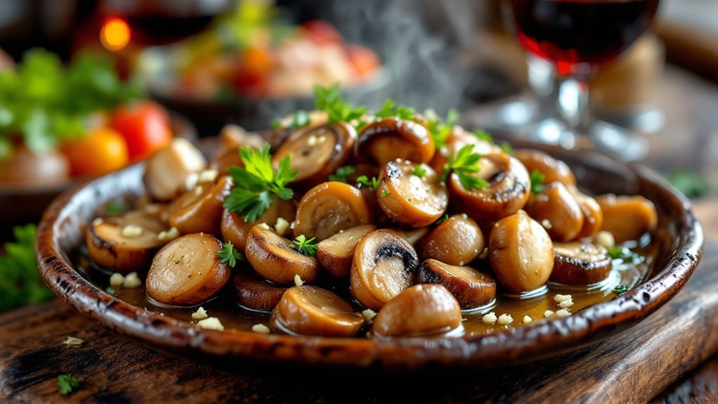 garlicky mushroom dish delight
