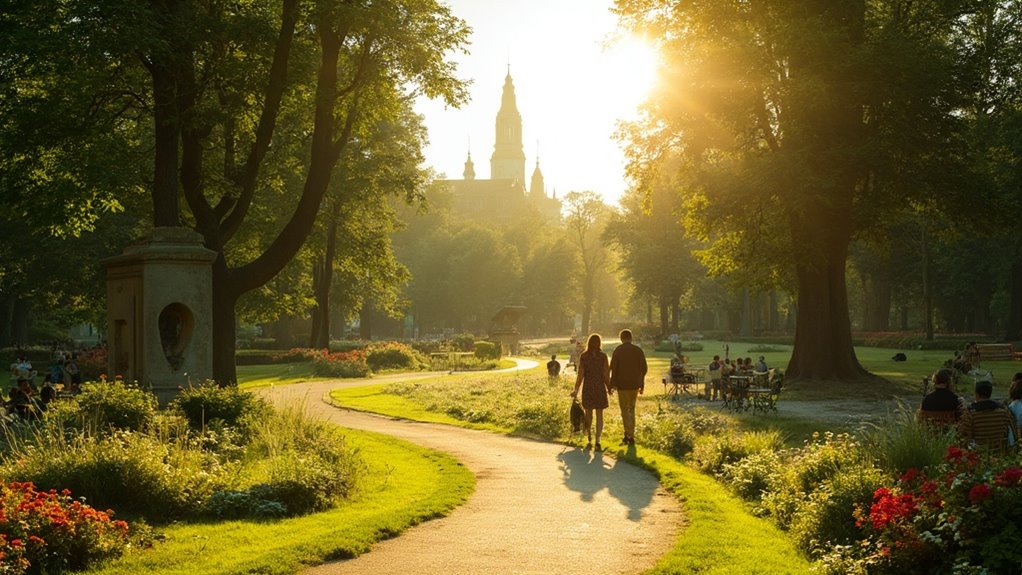 leisurely walk in nature