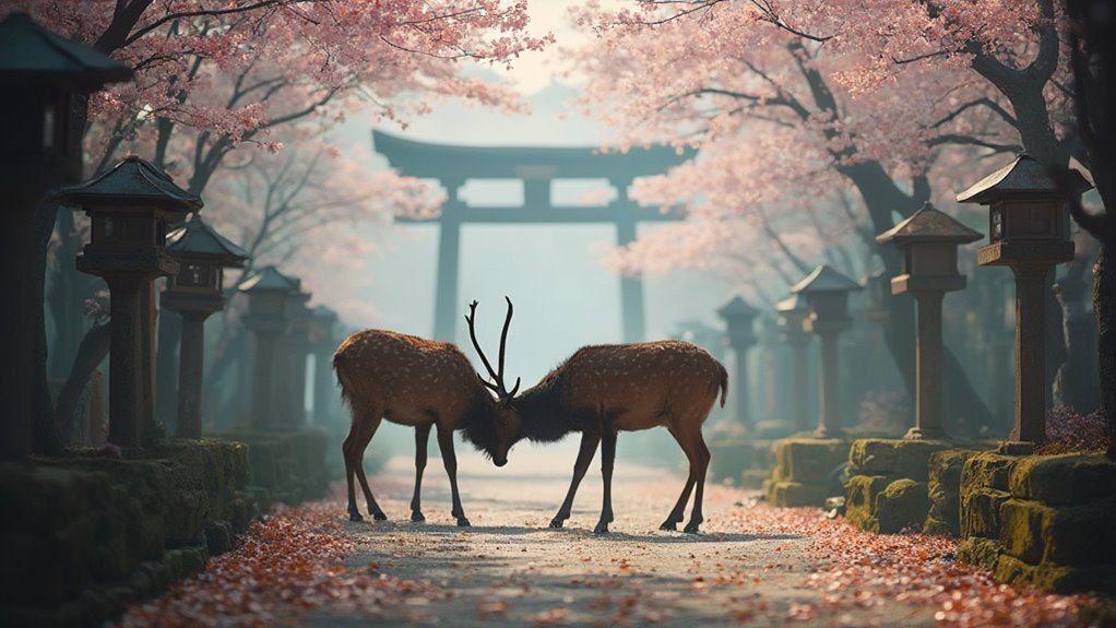 nara park s bowing deer