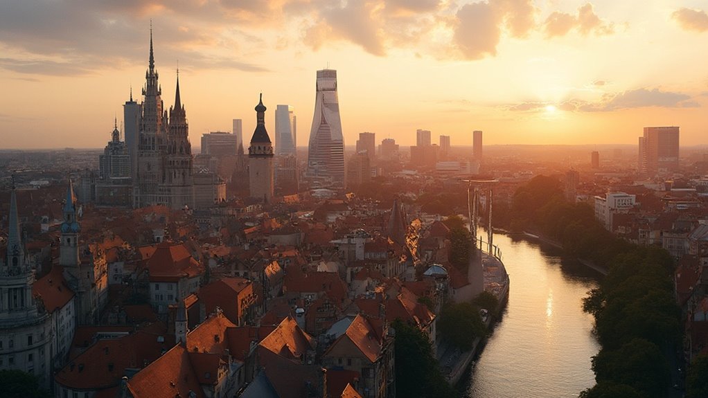 pozna s modern architectural skyline