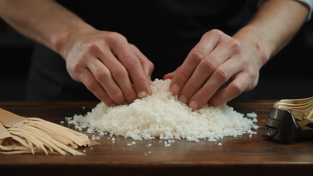 rice preparation in sushi