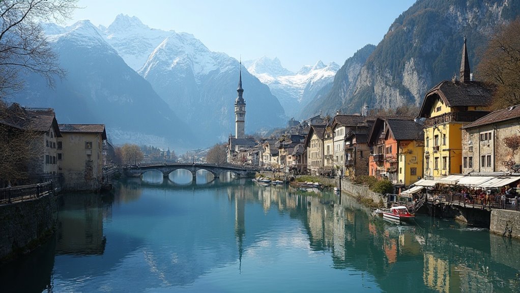 scenic lakes and mountains