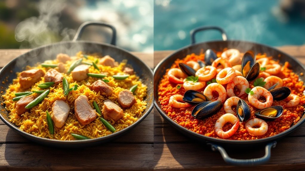 seafood versus traditional valencian