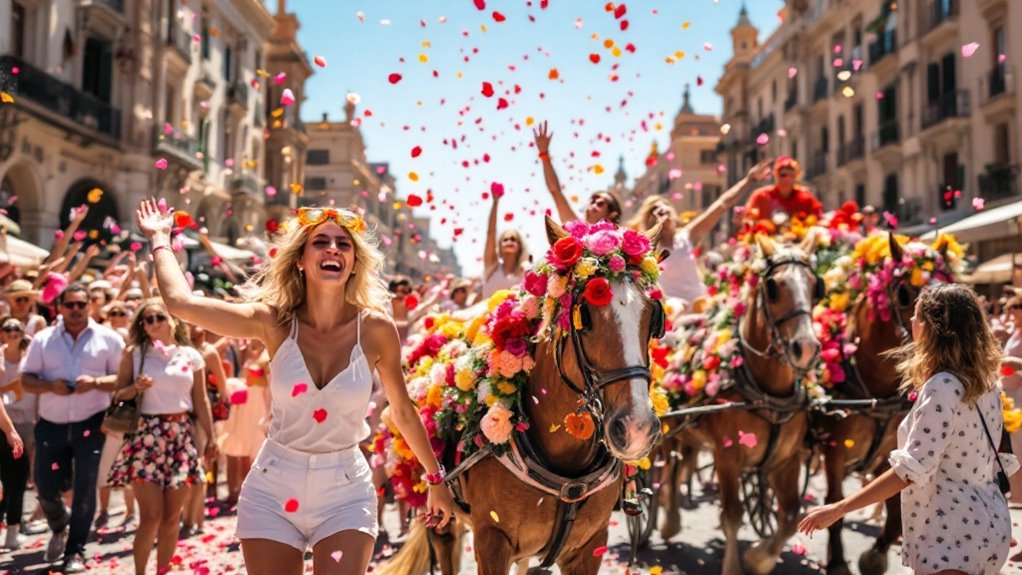 summer festivities and flower battle