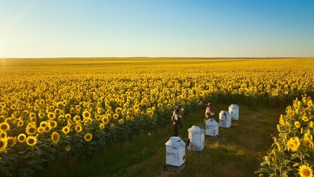 sunflower agriculture and honey