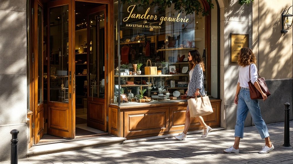 unique boutiques shopping street