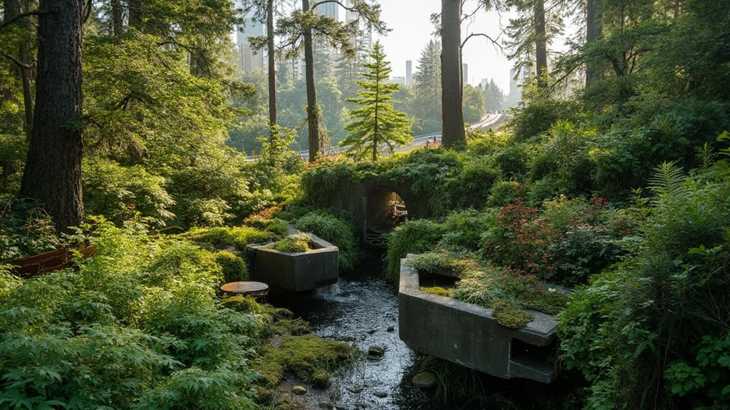 urban park over freeway