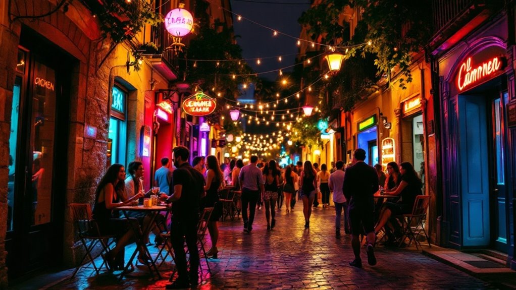 vibrant nightlife in el carmen
