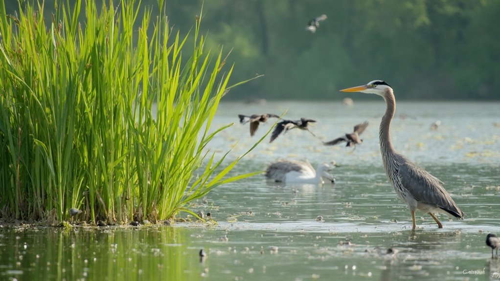 wetlands host diverse birds