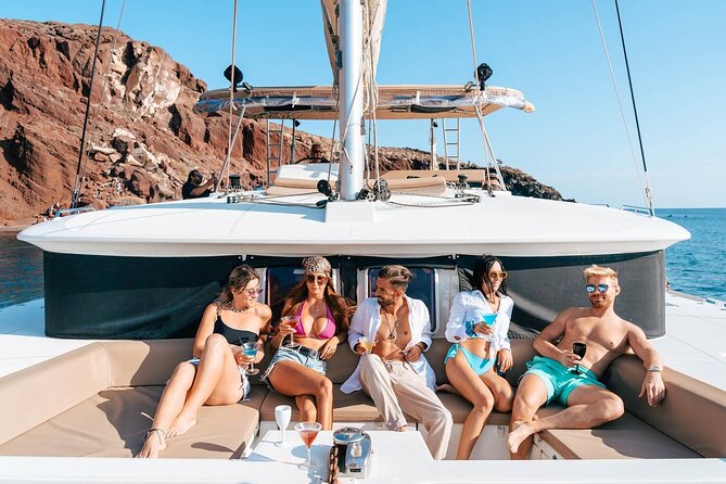 Luxury Santorini Sailing Cruise: Lunch, BBQ, Open Bar, Transfers - Inclusions and Amenities