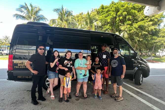 VAN Mia Airport or Hotels to Miami Port or Hotels Up to 14pax - Included and Excluded Services