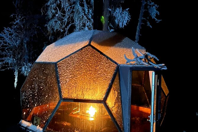 Aurora Borealis Dinner in a Glass Igloo - Chasing the Northern Lights by Snow Scooter