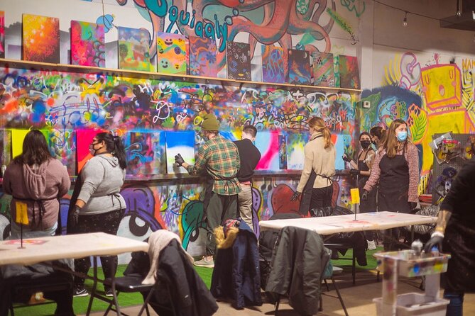 BYOB Spray Paint 'n' Sip at Studio W.I.P. Chicago - The Creative Process